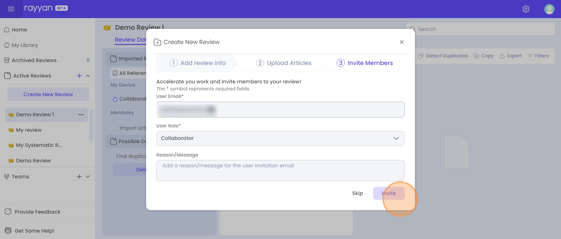 How to Invite/Add Members for my Systematic Review in Rayyan? – Rayyan ...