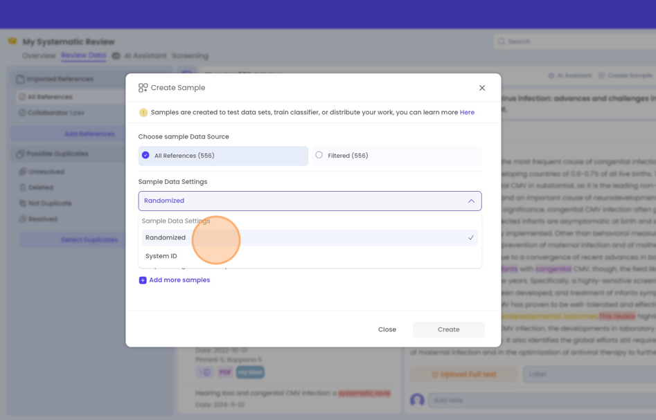 How To Use The Data Sampling Feature For Streamlined Collaborative Screening Rayyan Help Center