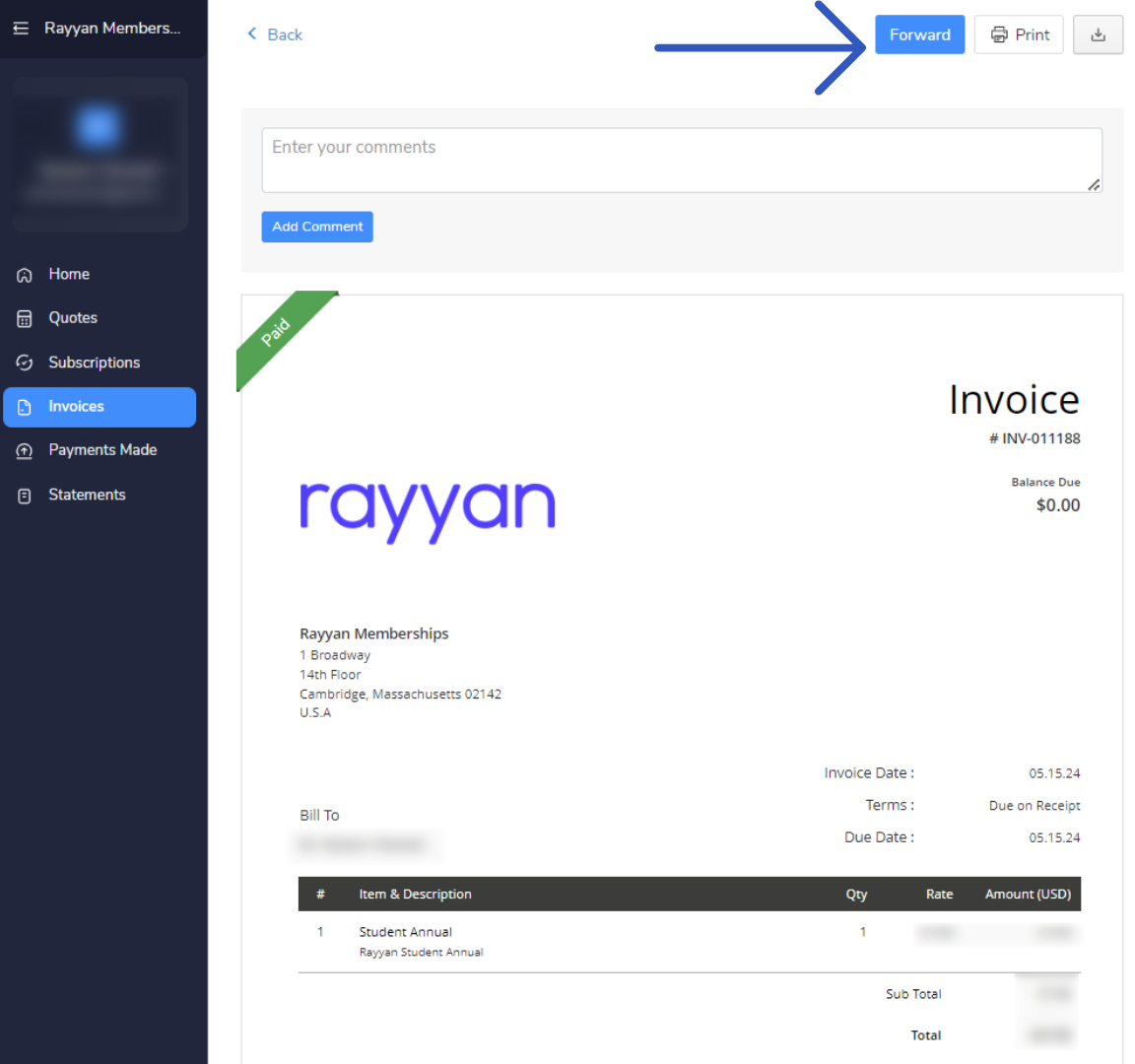 Accessing Your Paid Invoices on Rayyan – Rayyan Help Center