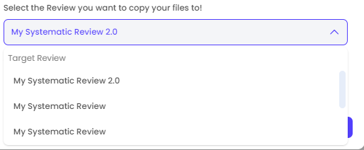 How to copy references/articles from one review to another? – Rayyan ...