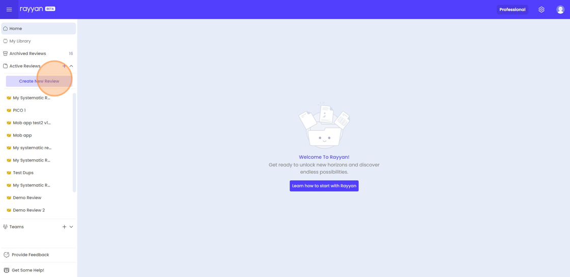 How to Create a Systematic Review in Rayyan? – Rayyan Help Center