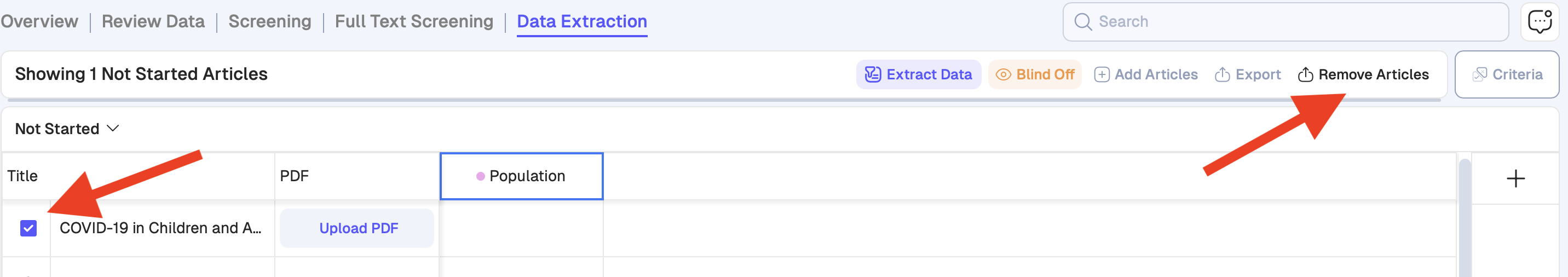 How To Remove Articles Or Questions From The Data Extraction Stage Rayyan Help Center